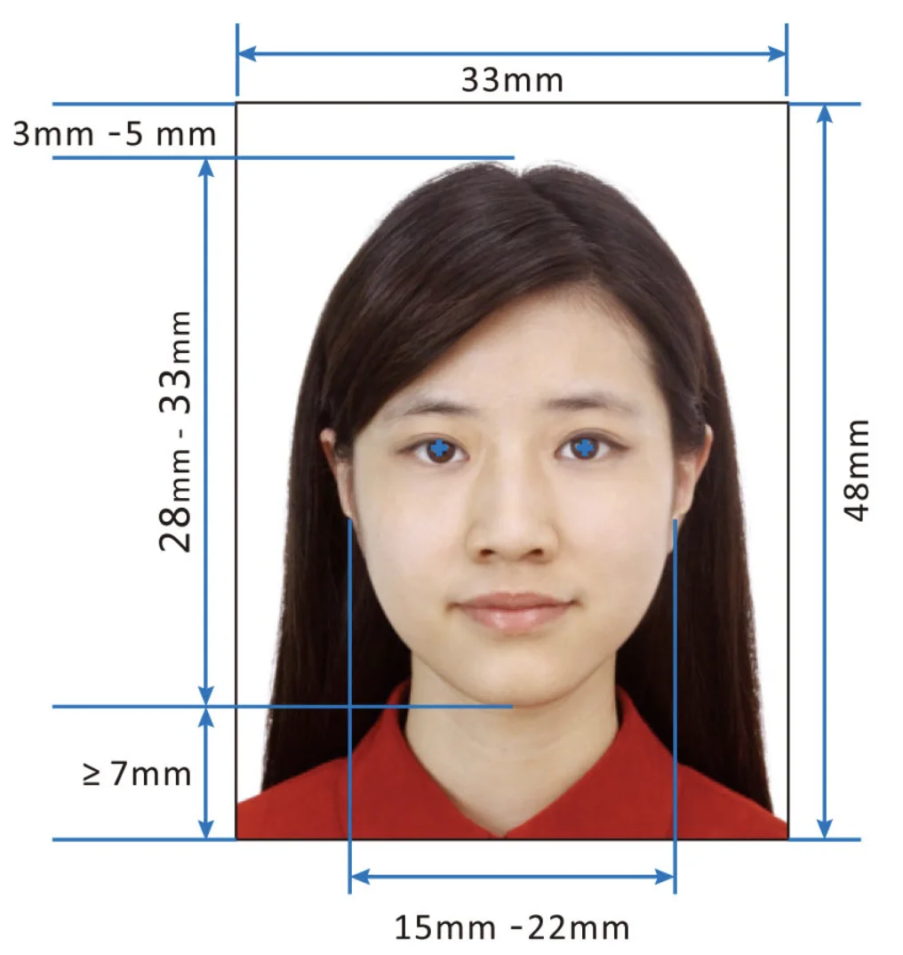 China Visa Photo Requirements — 33×48mm | PassportPhotoHub